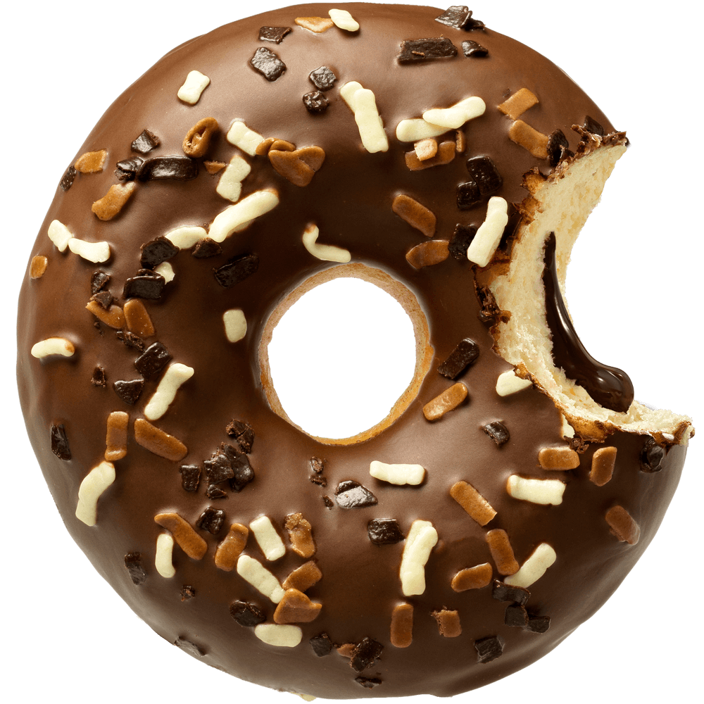 Donut chocolate filling & cocoa flakes